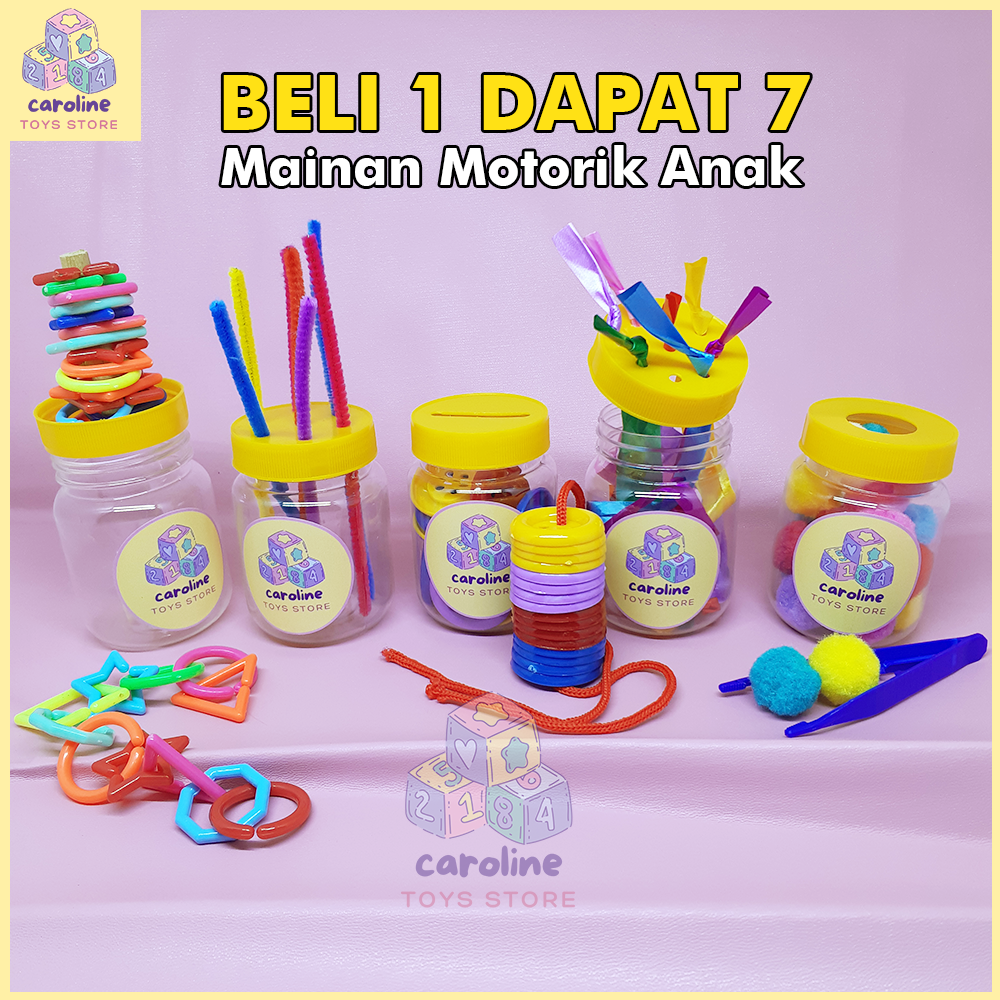 Mainan Edukasi Montesori Anak Mainan Sensori Motorik Busy Jar ...