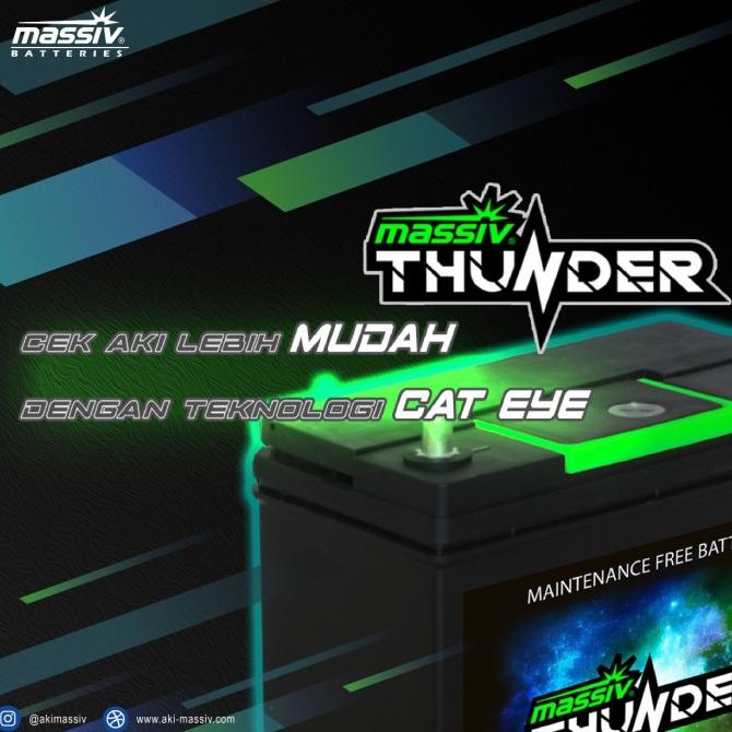 Aki Mobil Massiv Thunder Ns70 U/ Kijang, Dyna, Colt Diesel, Fuso, Mu-X ...