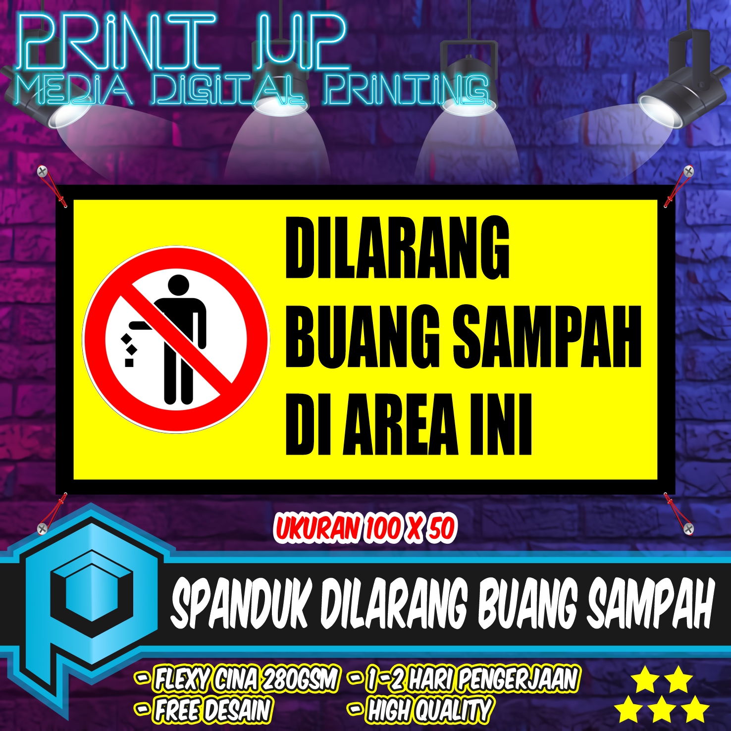 Banner Spanduk DILARANG BUANG SAMPAH / Spanduk DILARANG BUANG SAMPAH ...
