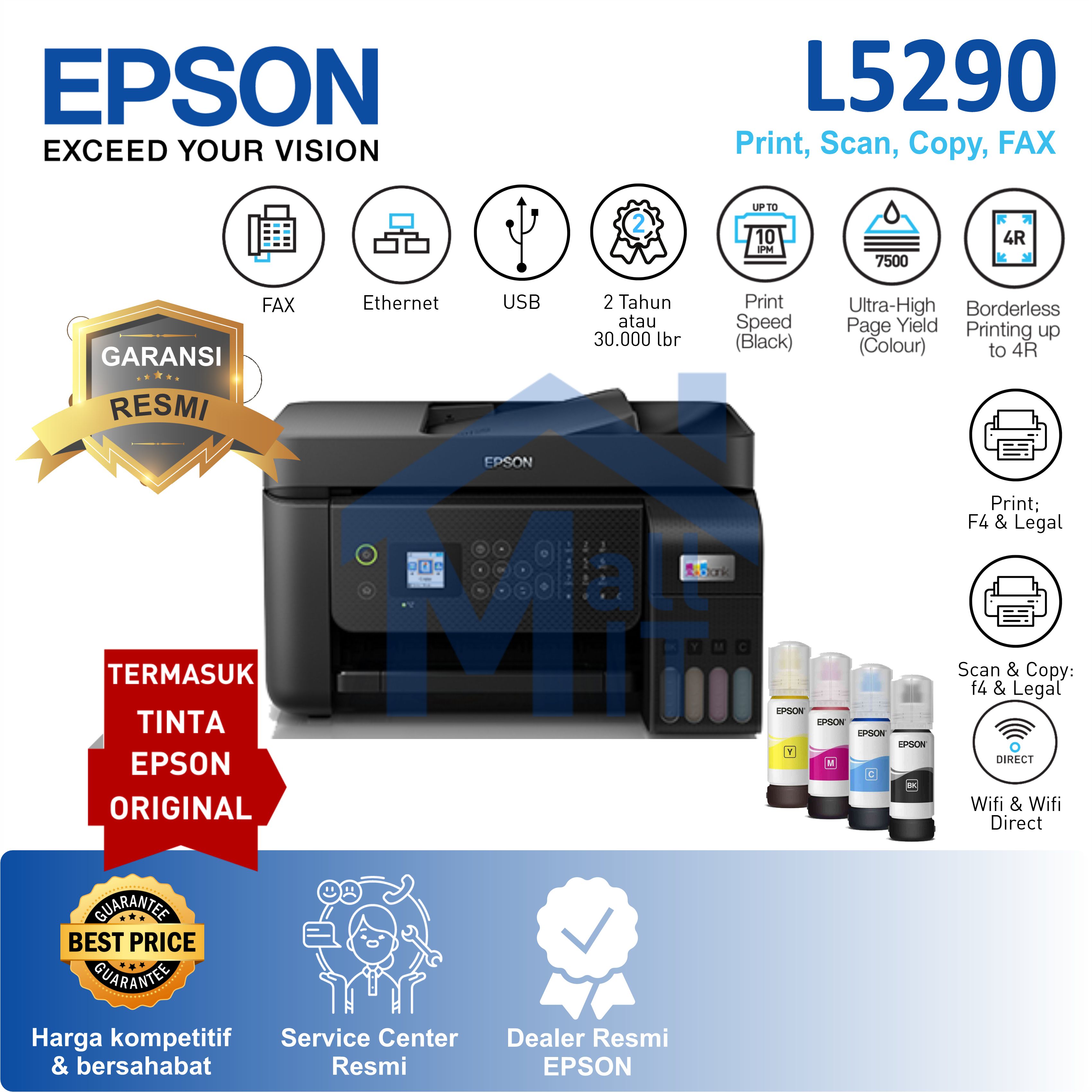 (BISA COD) PRINTER EPSON L5290 L-5290 L 5290 WIFI WI-FI DIRECT F4 LEGAL ...