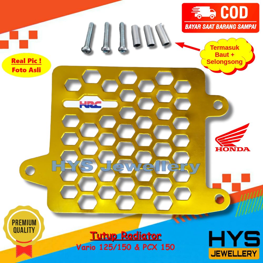[COD] Cover Tutup Radiator PCX 150 / Vario 125 / Vario 150 - Bahan Besi ...