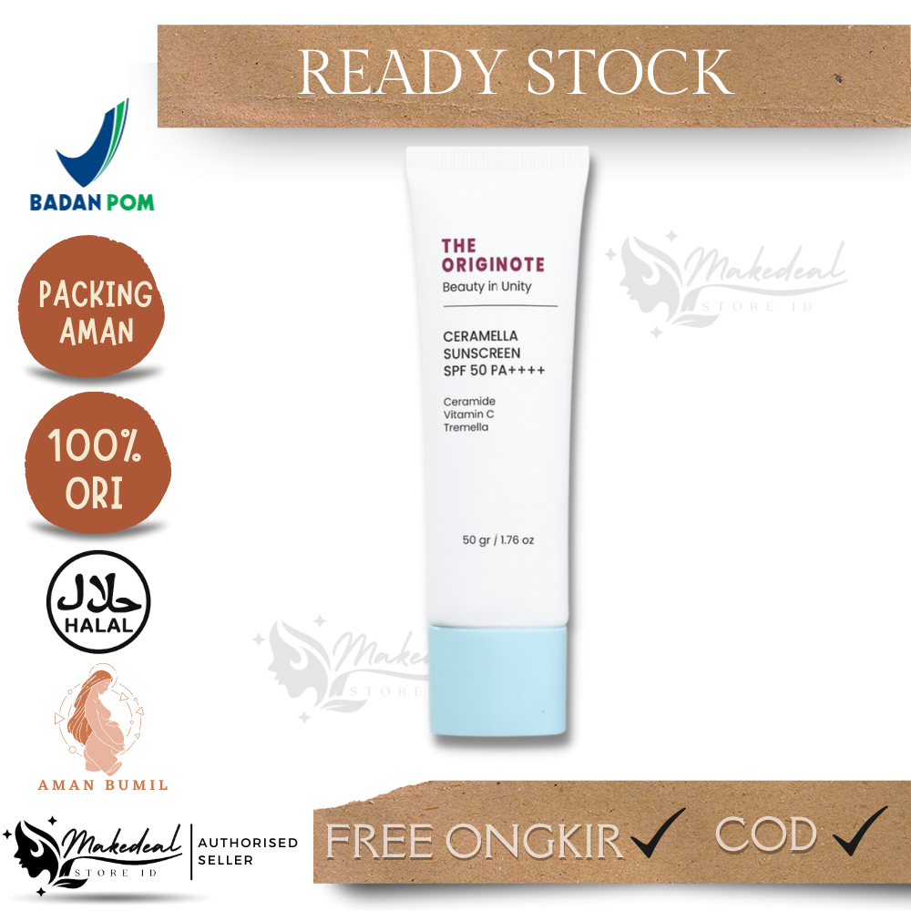 The Originote Ceramella Sunscreen SPF50 PA++++ 50gr - Serum Sunscreen untuk Skin Barrier Protect ...