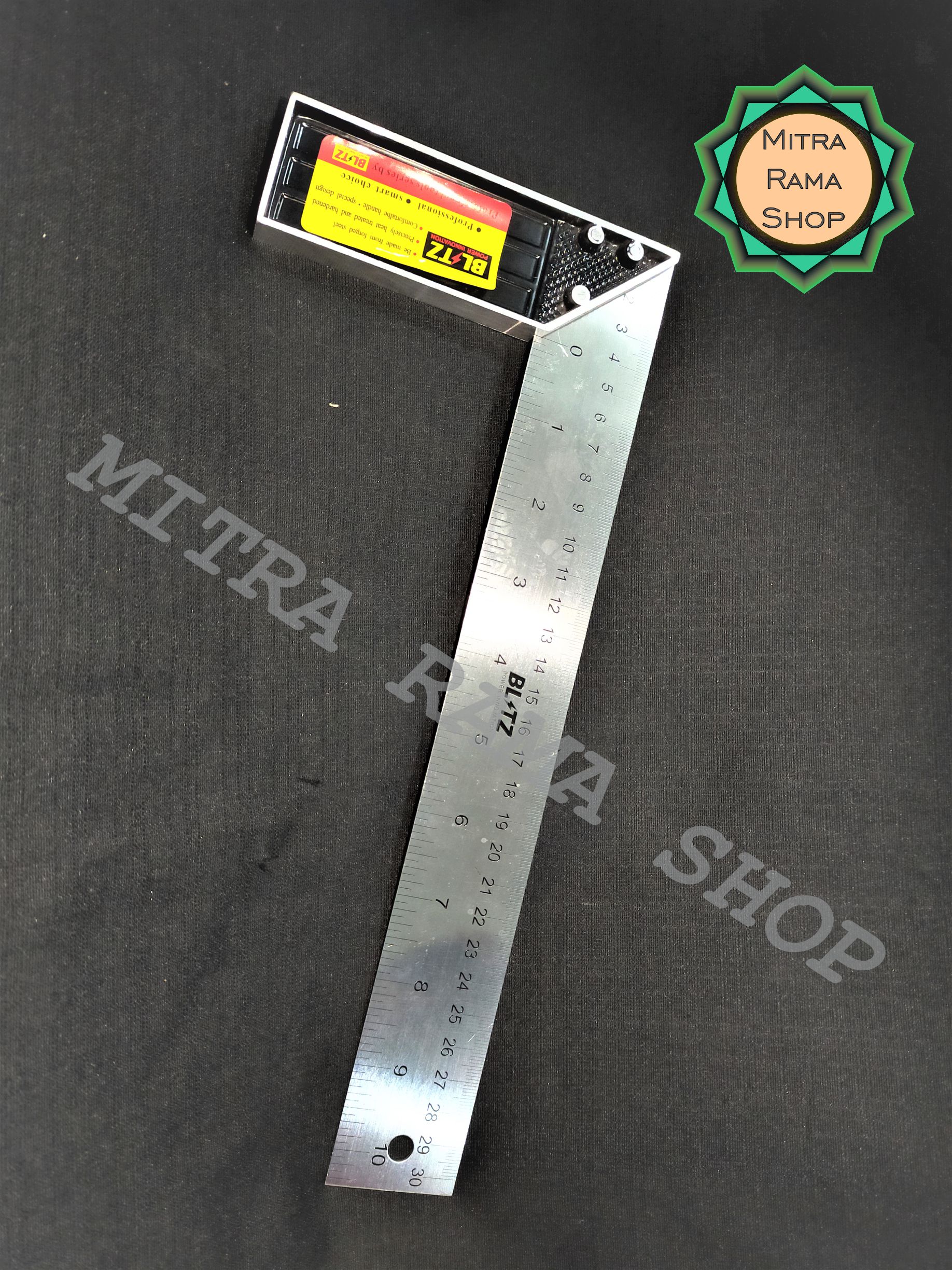 Siku Tukang 30 Cm Penggaris Stainless Super Meteran Pasekon BLITZ ...