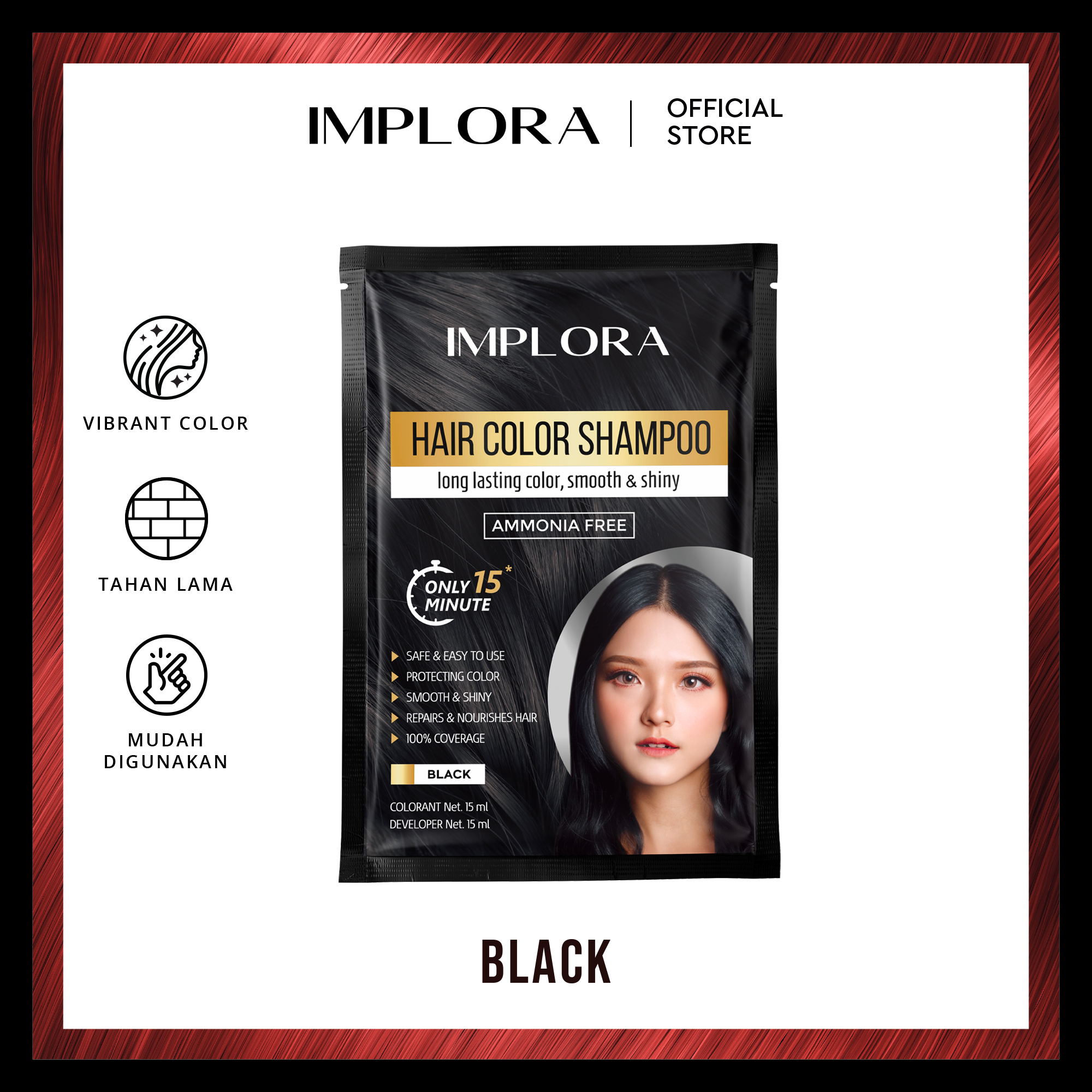 Implora Hair Color Shampoo | Lazada Indonesia