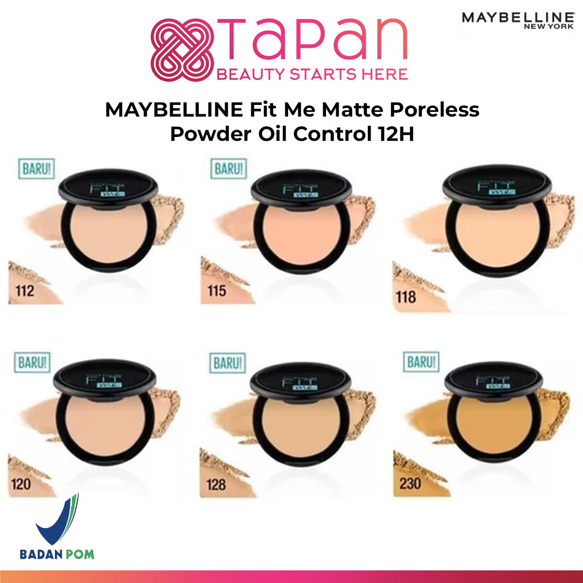 MAYBELLINE Fit Me Matte Poreless Powder Oil Control 12H | Lazada Indonesia