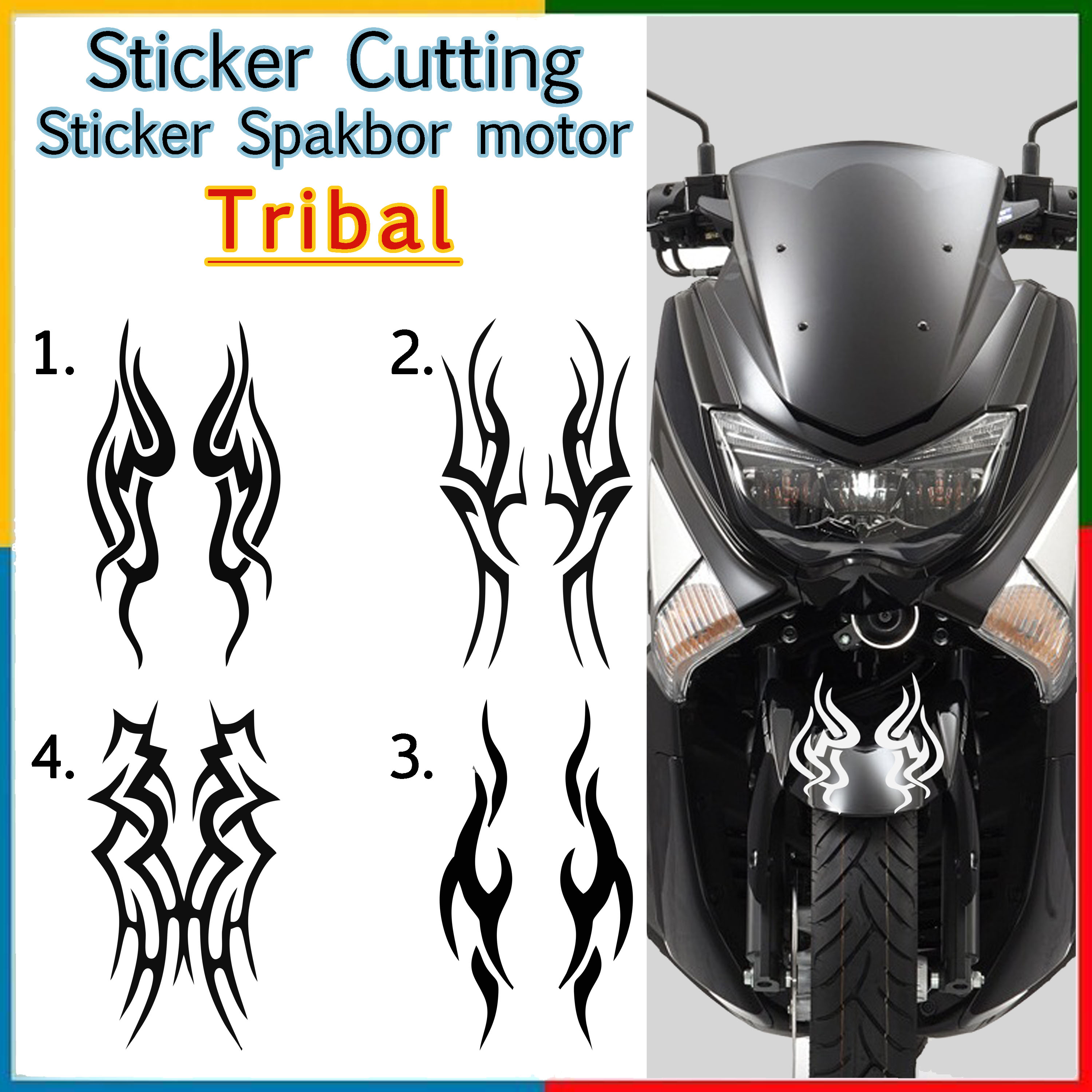 Stiker Spakbor depan/Stiker cutting Tribal 1 warna | Lazada Indonesia