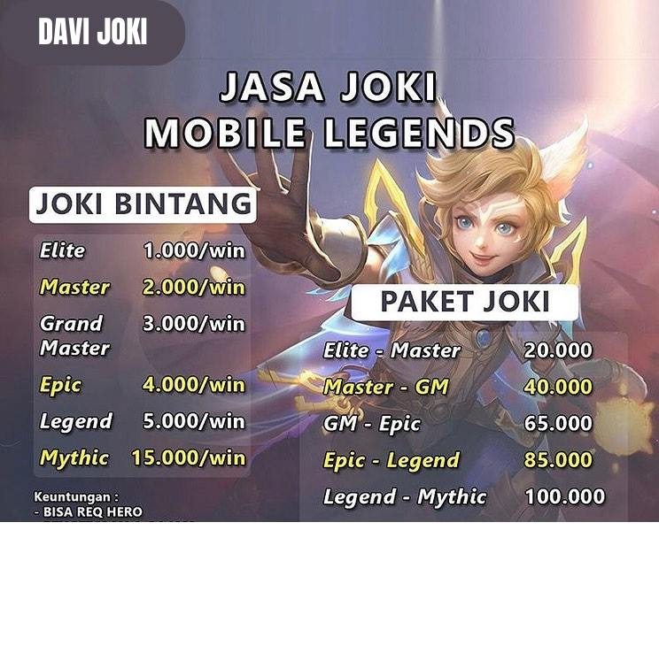 paket joki mlbb terpercaya 24 jam | Lazada Indonesia