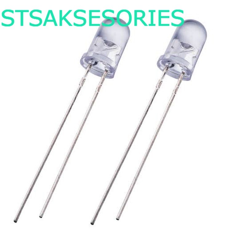 LED 5mm Ultra Bright Clear LED Diode Merah - Biru - Hijau - Putih ...