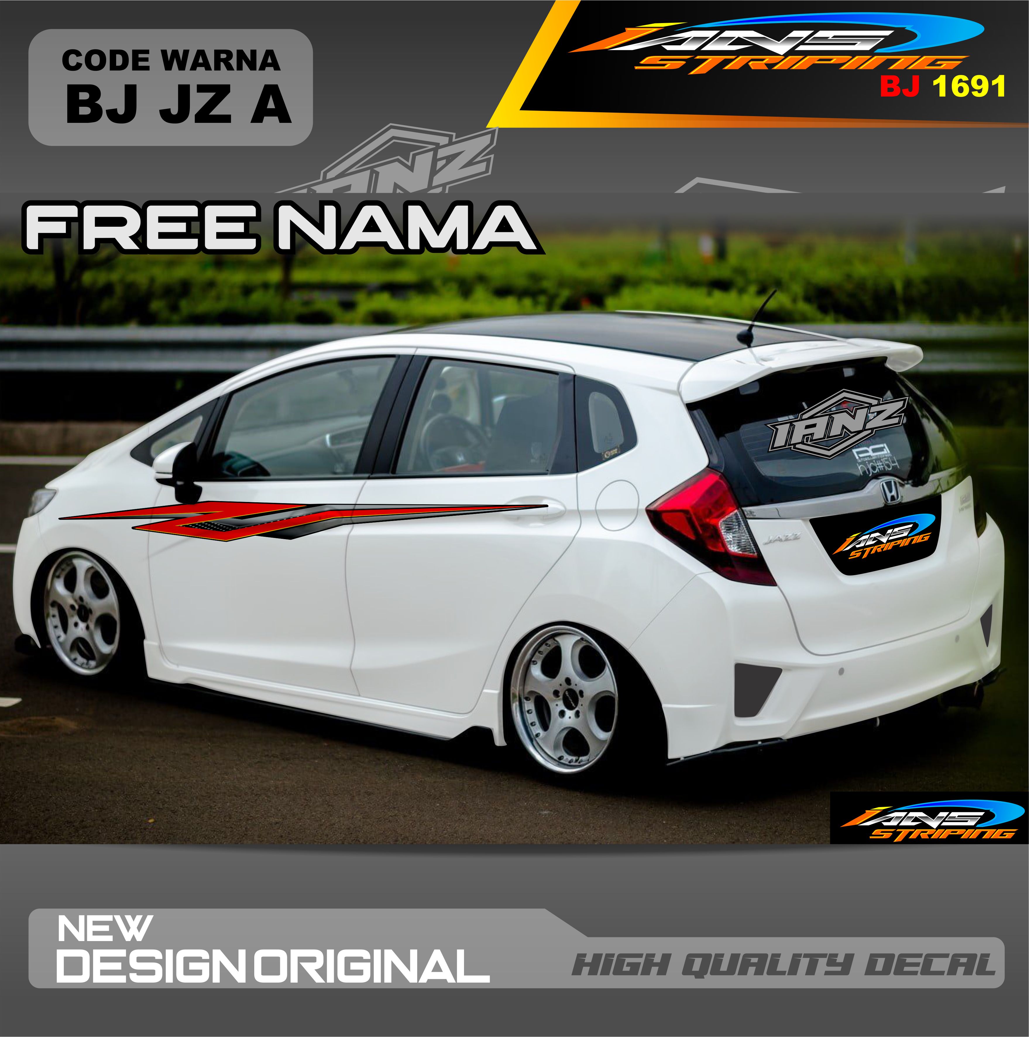 VARIASI STICKER MOBIL HONDA JAZZ / DECAL STICKER MOBIL / STIKER MOBIL ...