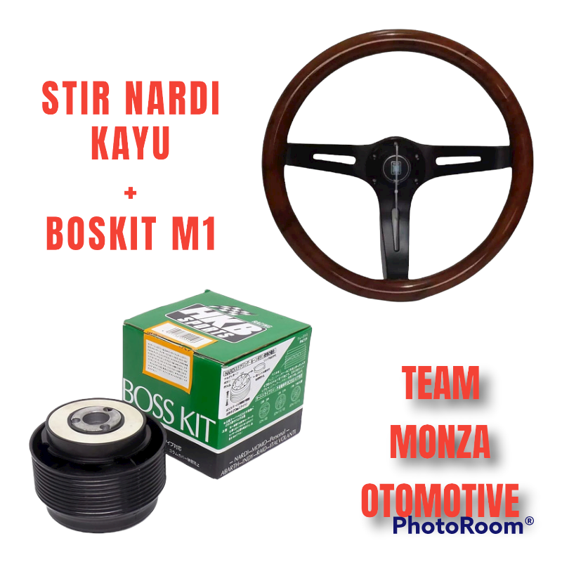 Stir + Boskit Racing Mobil Nardi Kayu 14 inch Universal | Lazada Indonesia