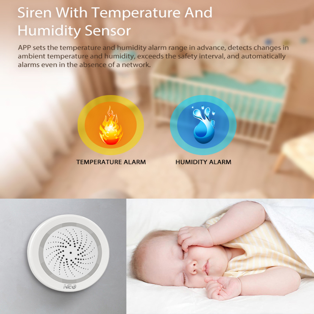 E Life Smart Store NEO Coolcam Temperature Humidity Alarm Sensor Wifi ...