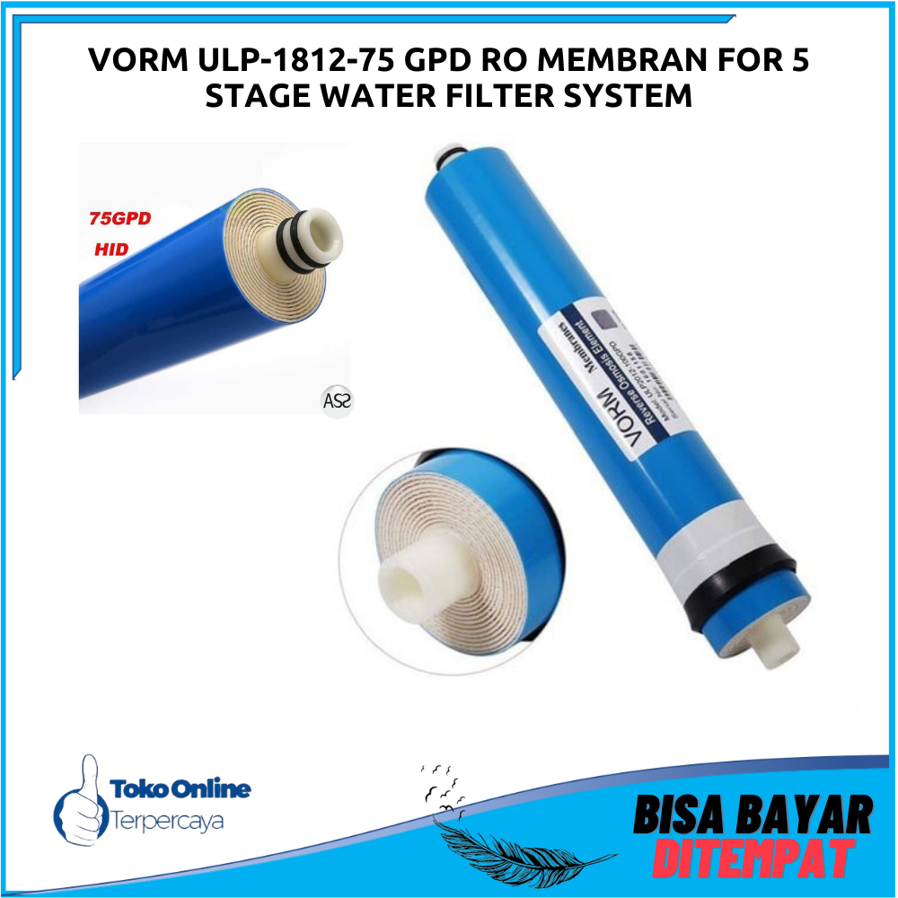 BISA COD - Filter Membran Air RO 75 GPD Membran Saringan Filter Air ...