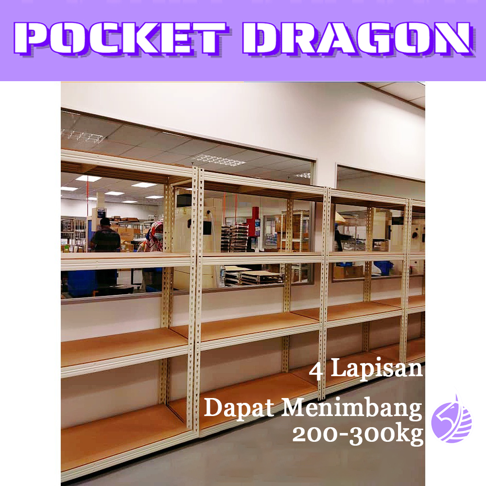 Pocket Dragon Rak besi siku Rak gudang besi Serbaguna besi penyimpanan ...
