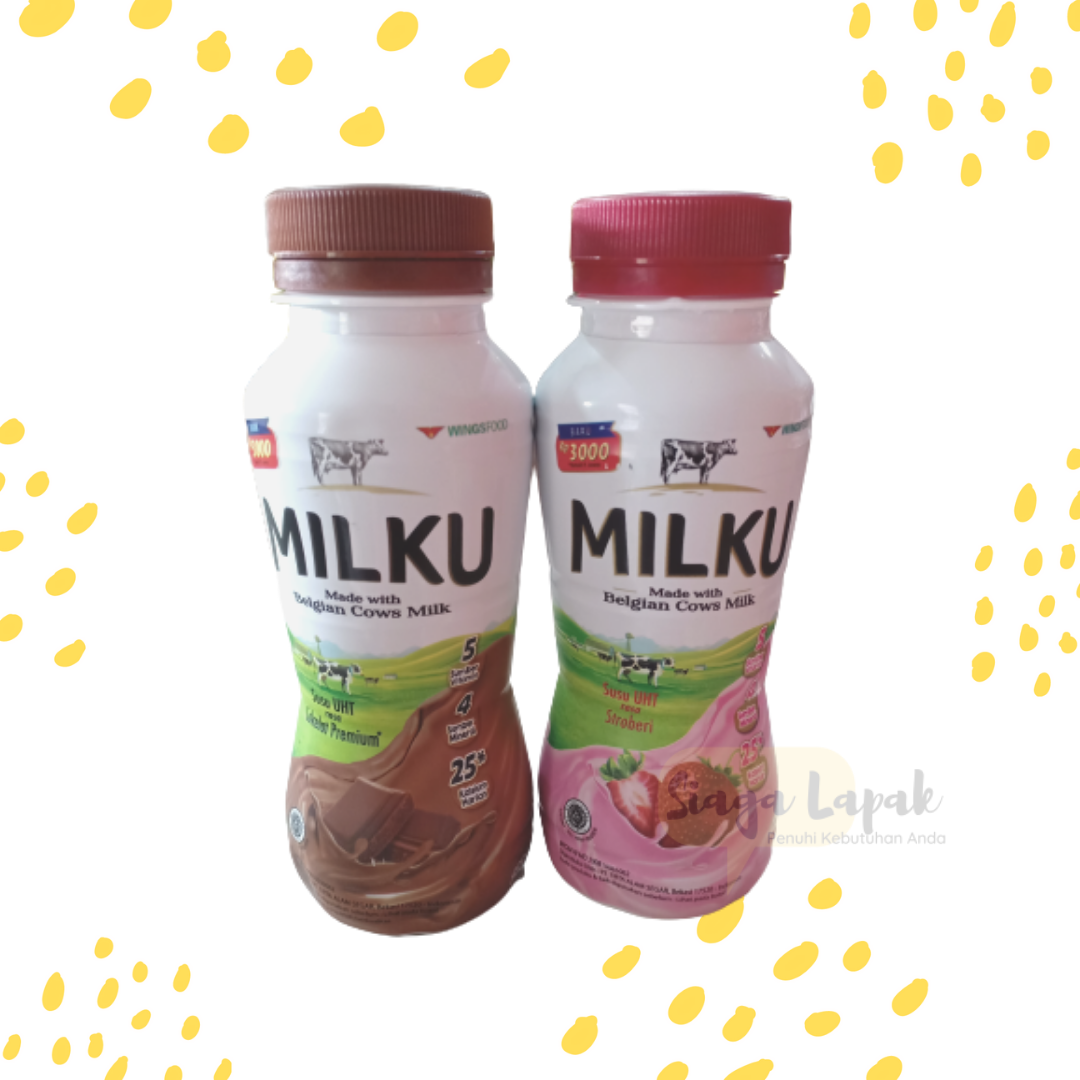 Milku Susu UHT Coklat - Stroberi botol 200ml | Lazada Indonesia