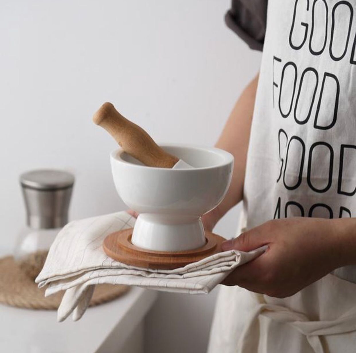 ceramic mortar and Pastle / cobek keramik / ulekan keramik | Lazada ...