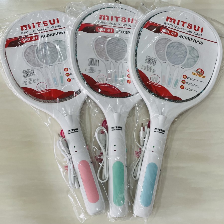 Raket Nyamuk Putih MRL 61 MITSUI - raket nyamuk listrik - raket nyamuk ...