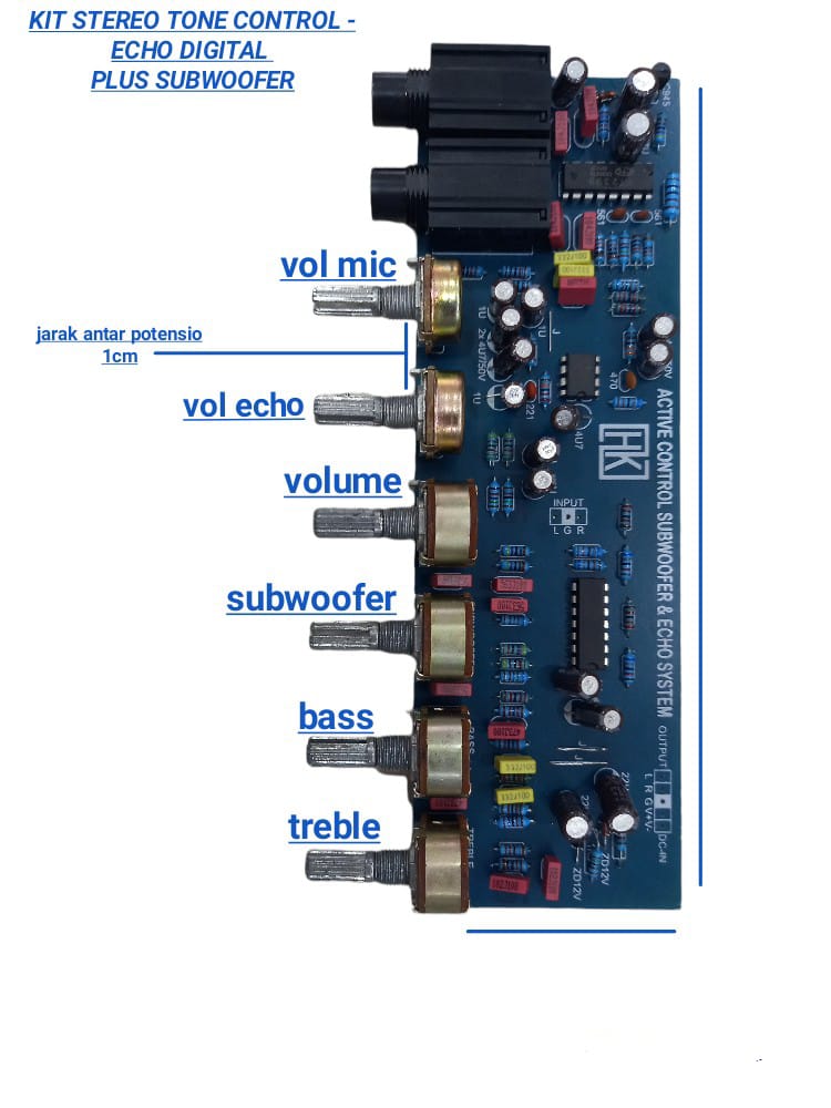 KIT STEREO TONE CONTROL - ECHO DIGITAL + SUBWOOFER HYBRIS HK | Lazada Indonesia