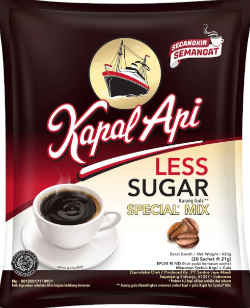 KAPAL API SPECIAL MIX LESS SUGAR BAG (20 X 21 GR) | Lazada Indonesia