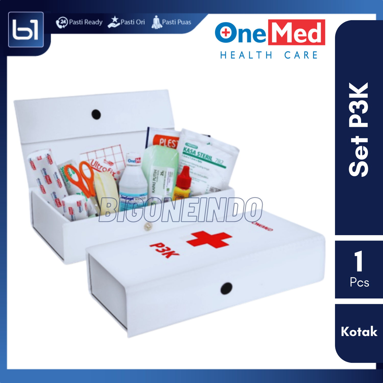 Kotak P3K Set Portable Onemed isi Lengkap, P3K Pouch Travel Emergency ...