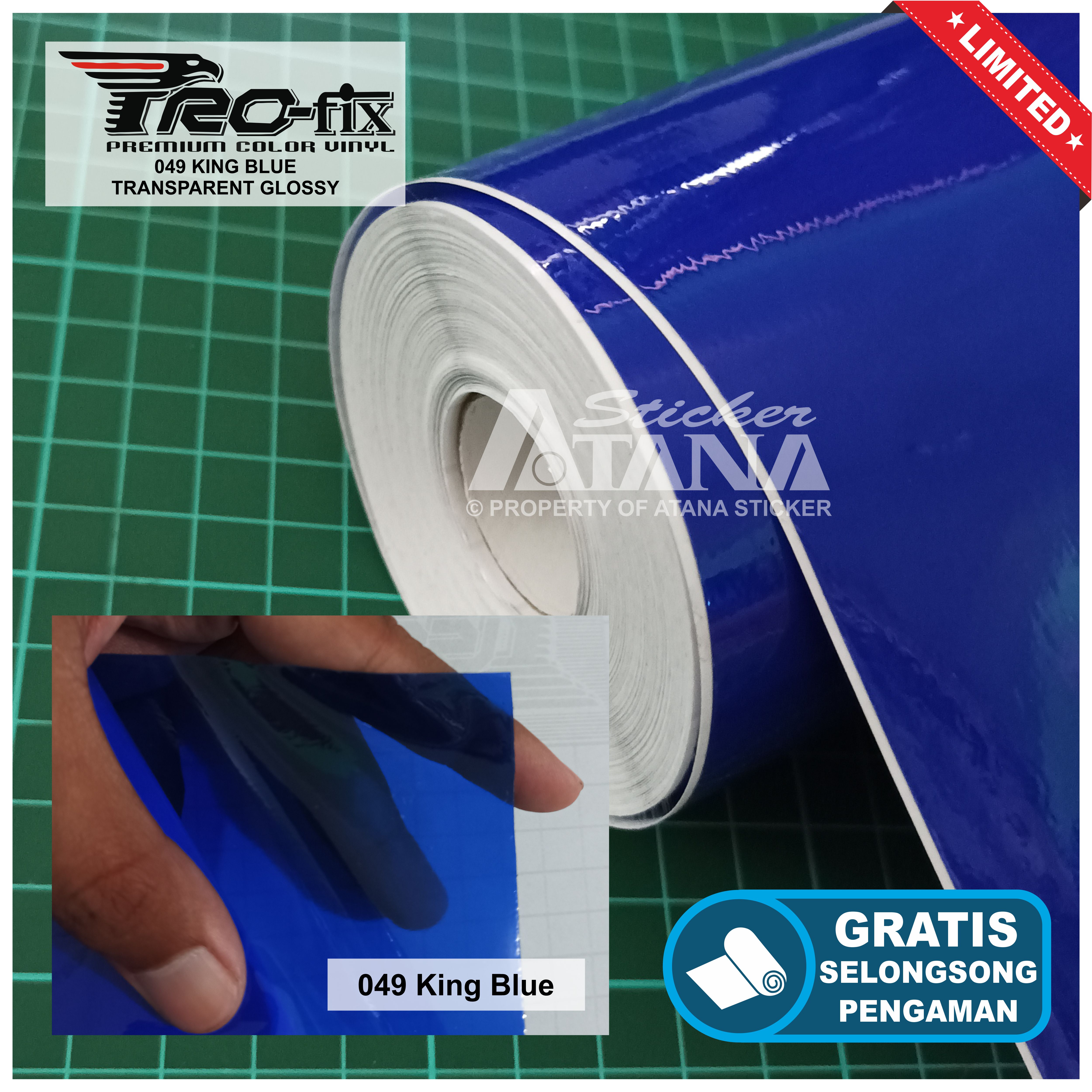 Skotlet Biru Transparan Bening Glossy Scotlet Blue Transparent Glos ...