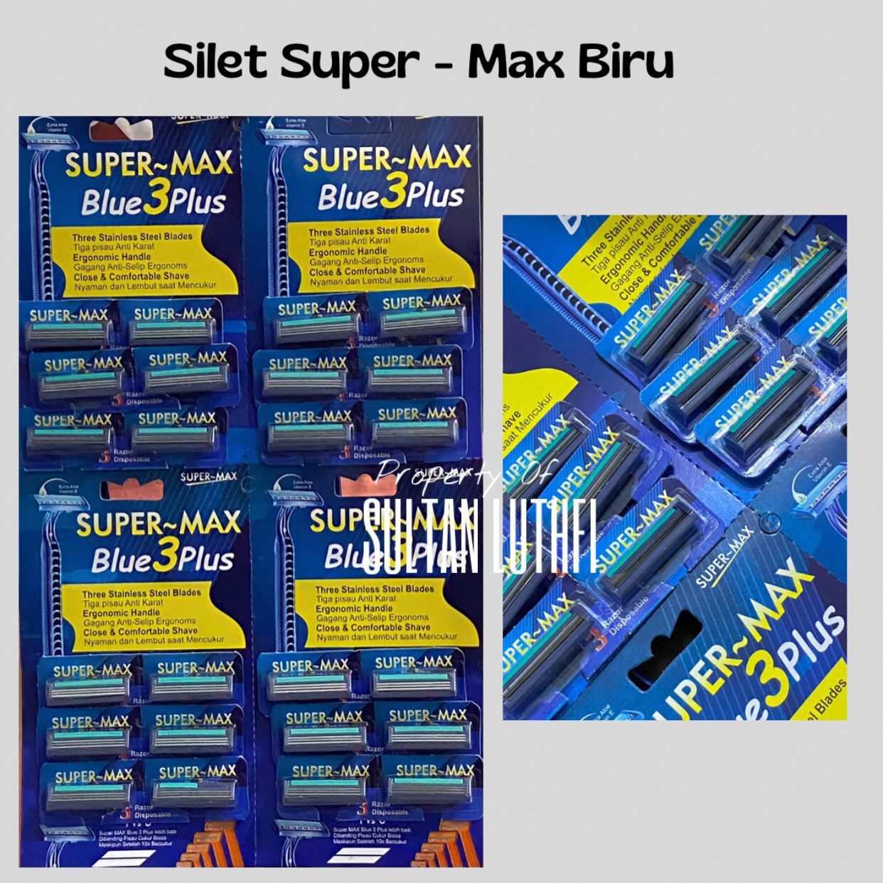 Silet Super-Max Biru / silet london original / silet cukur pangkas ...
