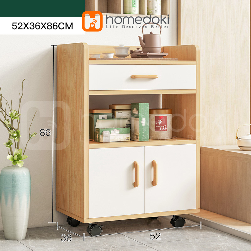 Homedoki Lemari Laci Kayu / Laci Penyimpanan Minimalis Dapur Kayu ...