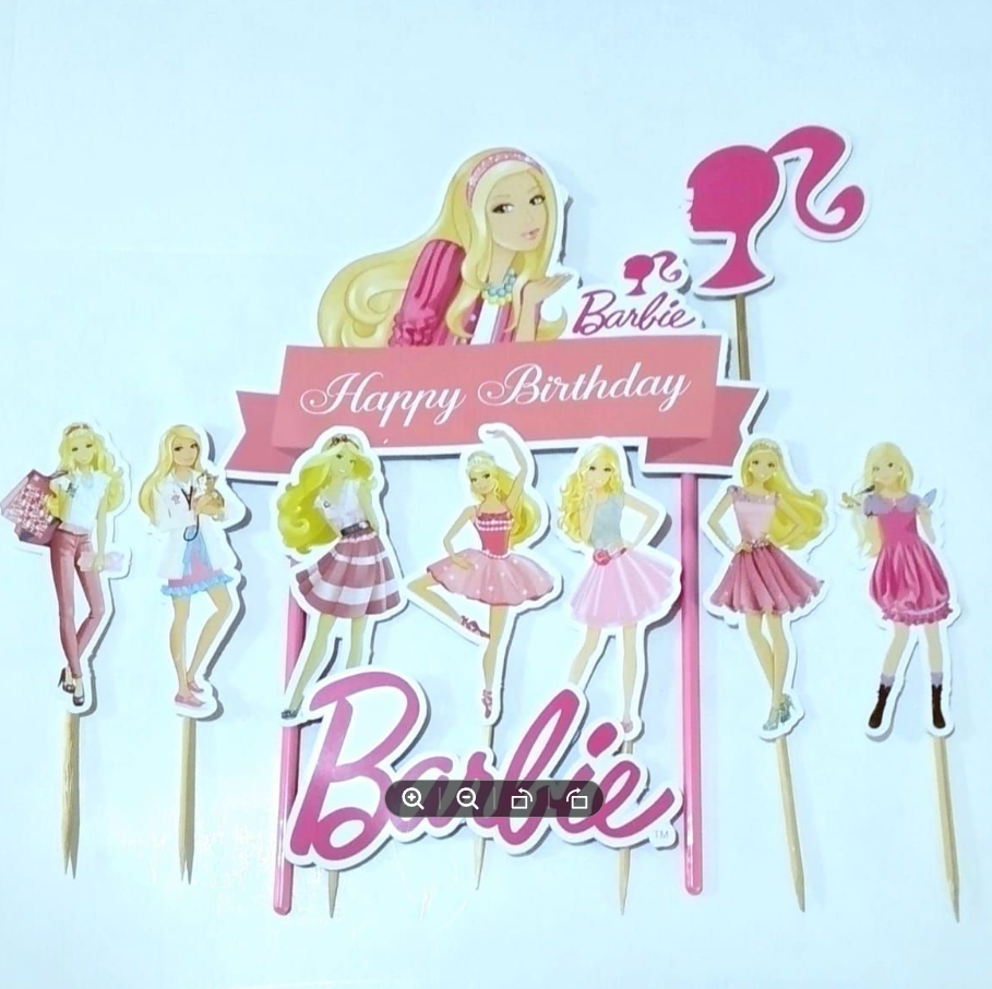Topper Barbie Custom Foto untuk Hiasan Kue Ulang Tahun / Ultah Anak ...