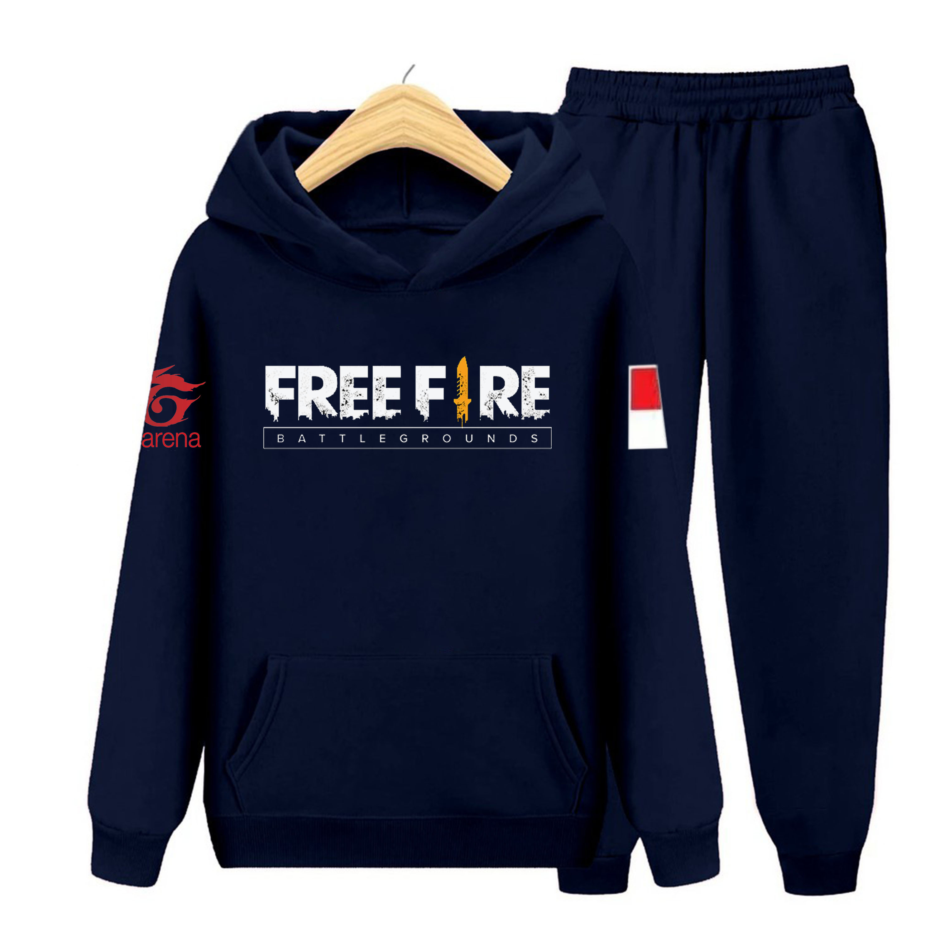 YMF - Setelan Sweater Hoodie Free Fire / FF Bendera / Baju Setelan Anak ...