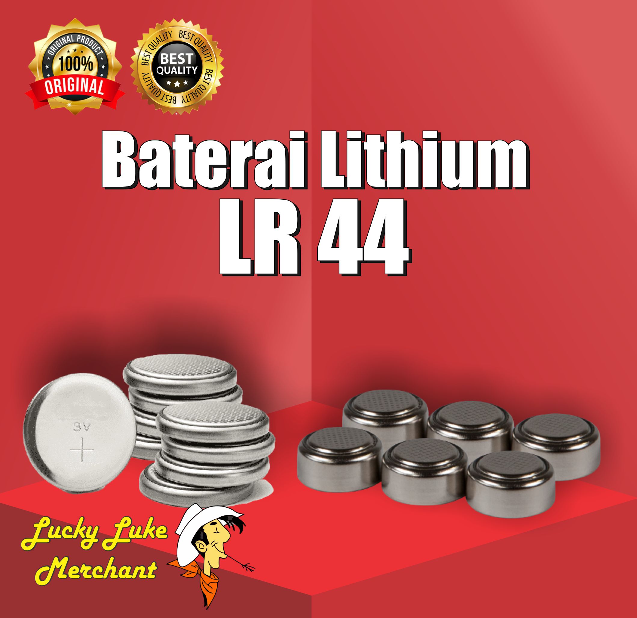 Baterai LR44 SR44 LR-44 LR 44 AG13 AG 13 357 303 Lithium Baterai Kancing Button Battery | Lazada ...