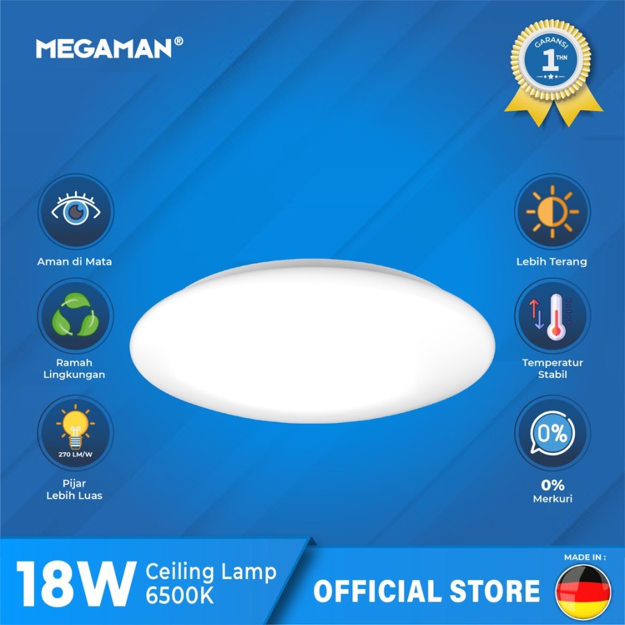 MEGAMAN LAMPU PLAFON / CEILING LED 18 WATT CAHAYA PUTIH | Lazada Indonesia MEGAMAN LAMPU PLAFON / CEILING LED 18 WATT CAHAYA PUTIH | Lazada Indonesia