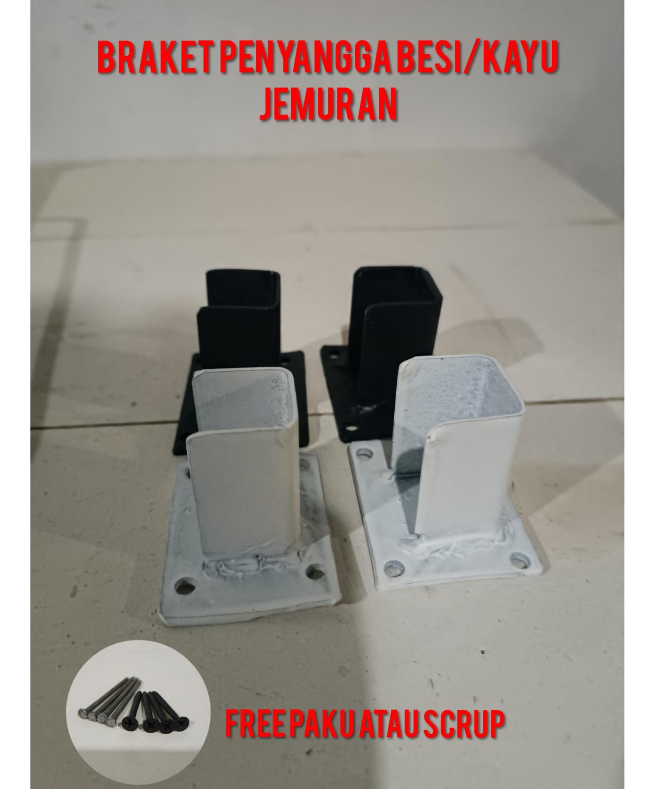 Braket Besi Bentangan Antar Tembok Untuk Jemuran Atau Jualan | Lazada ...