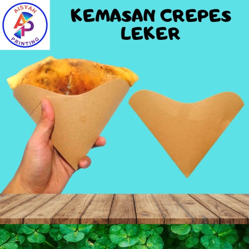 paper lunch crepes / kertas bungkus crepes / tempat makan crepes ...