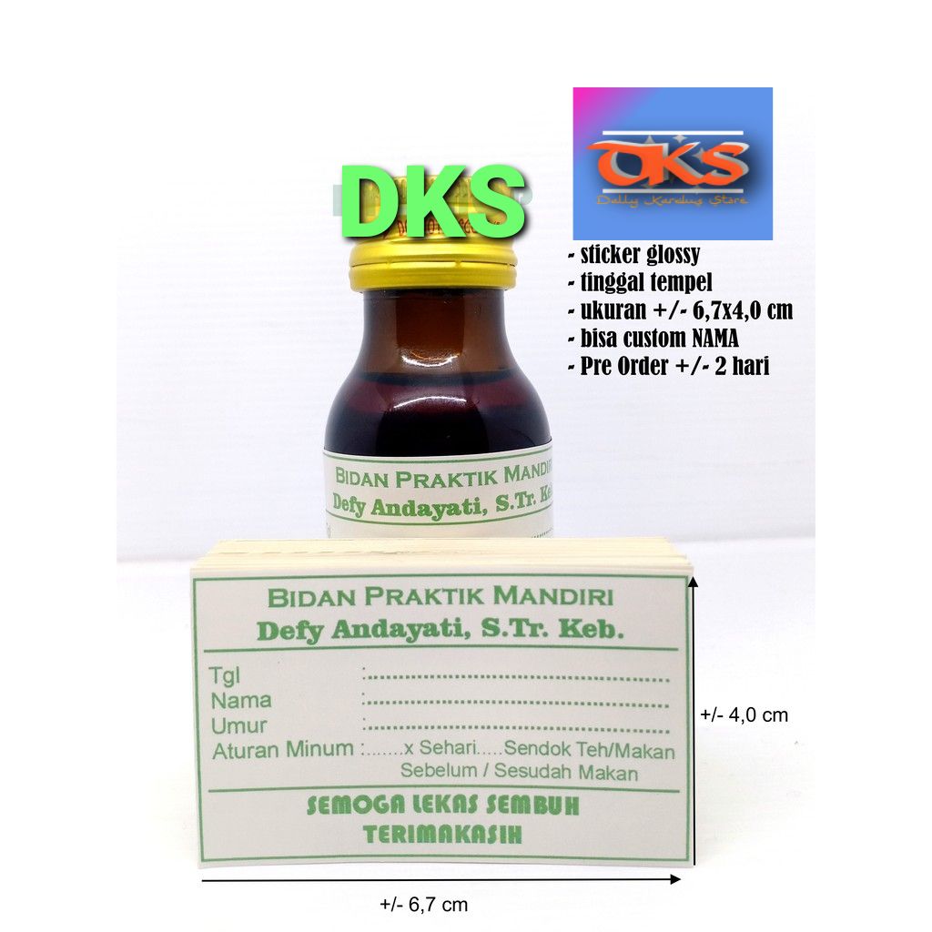 stiker/label etiket sirup obat 100pcs | Lazada Indonesia