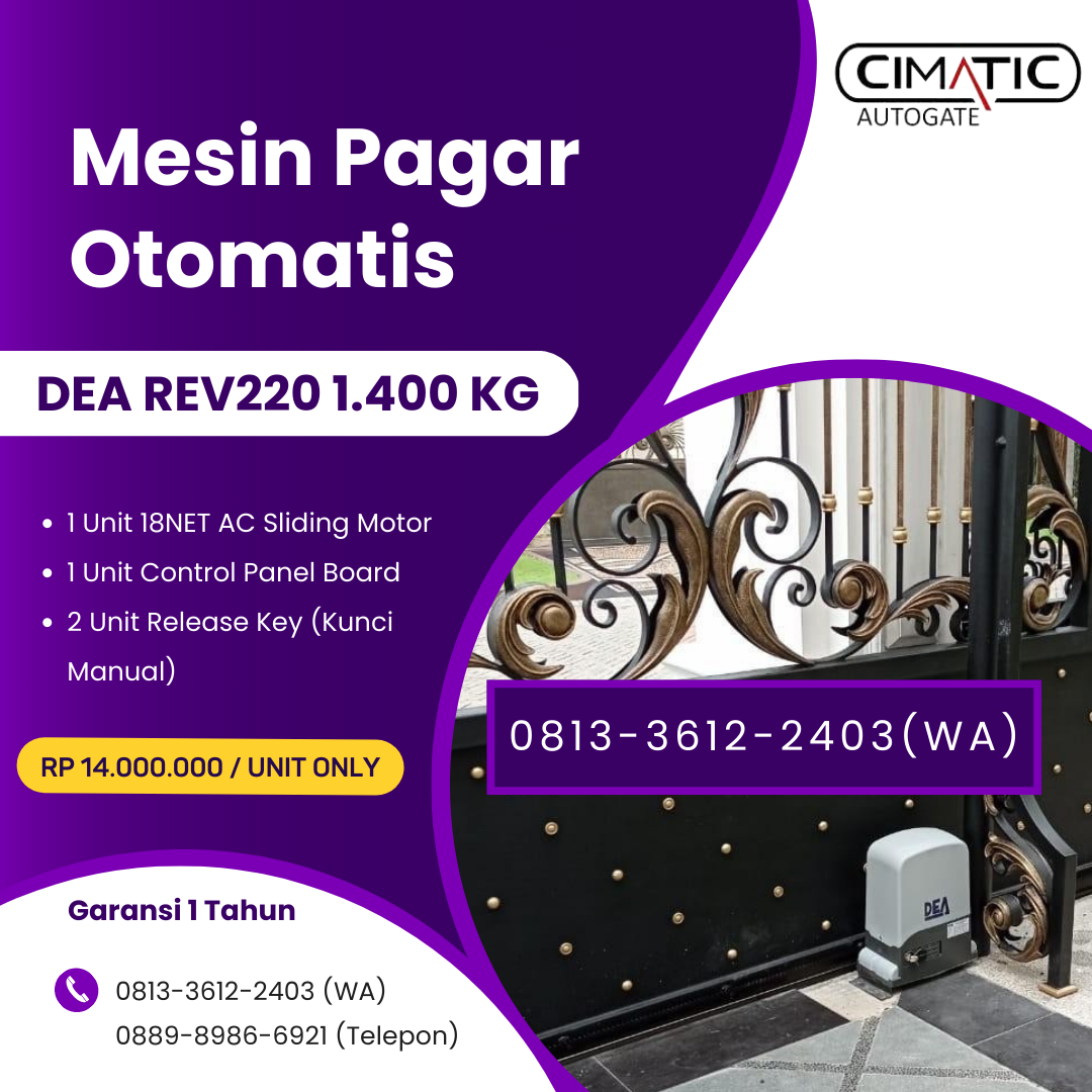 Mesin Pagar Otomatis DEA 1,4 Ton Sliding Gate Italy REV220 | Lazada ...