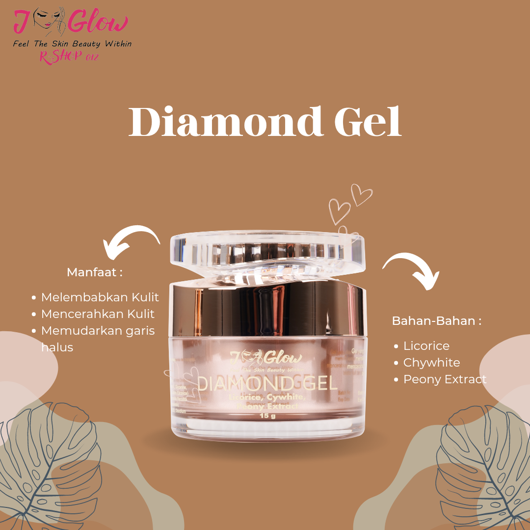 JGLOW DIAMOND GEL/MENCERAHKAN/MENGAHALUSKAN GARIS HALUS PADA WAJAH ...