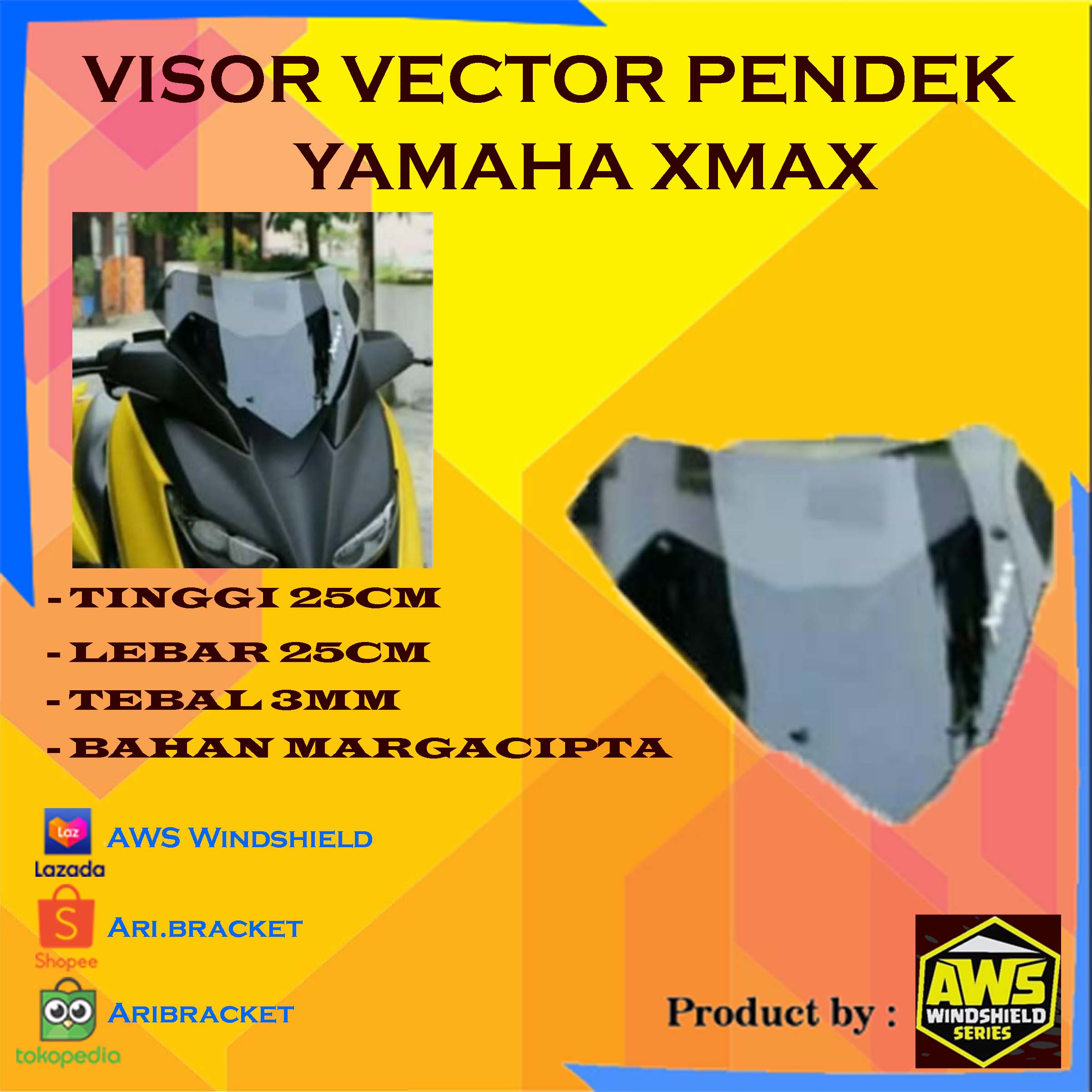 Visor Windshield Xmax 250 Vector pendek sporty | Lazada Indonesia