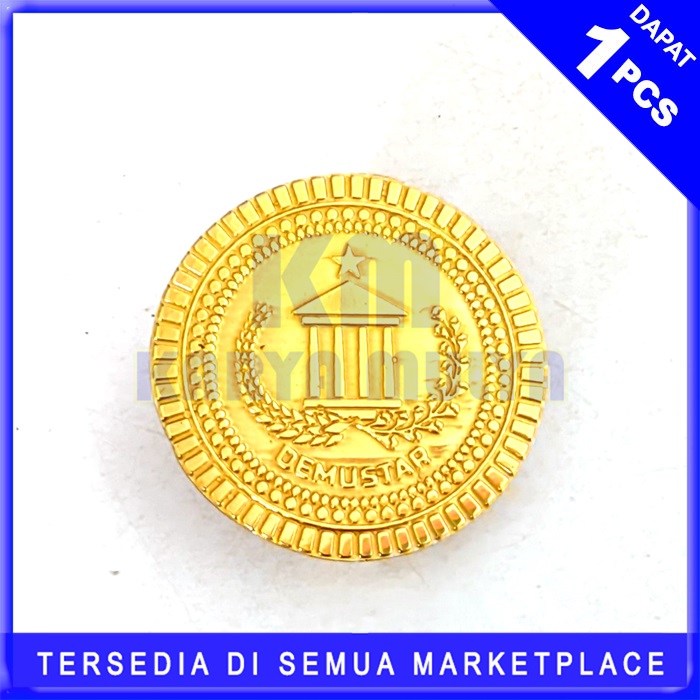 Pin Demustar Pin Dewan Musyawarah Taruna Lencana Demustar Warna Gold ...