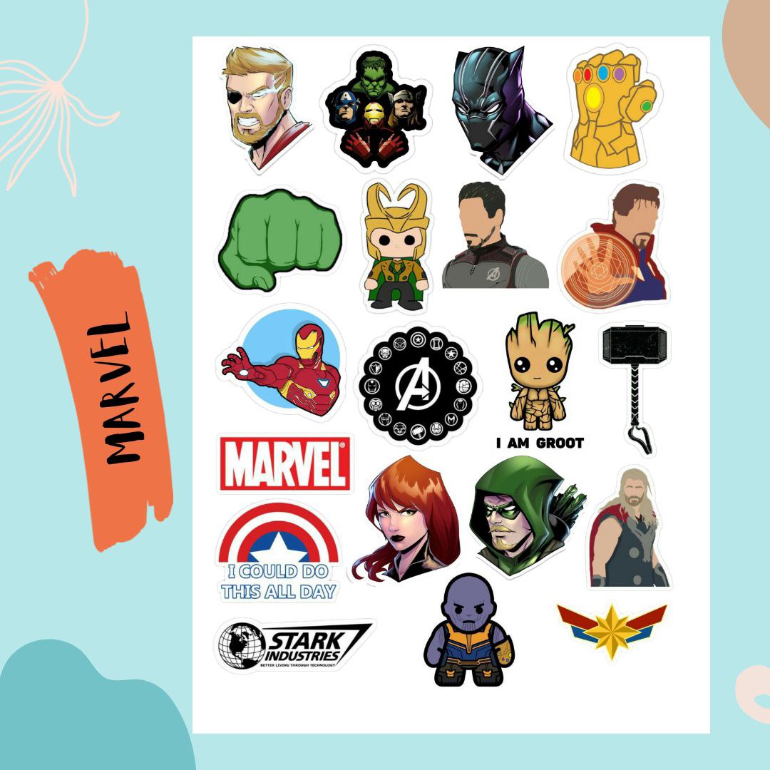 STICKER AESTHETIC TUMBLR AVENGERS MARVEL STIKER CASE HP LAPTOP JOURNAL ...