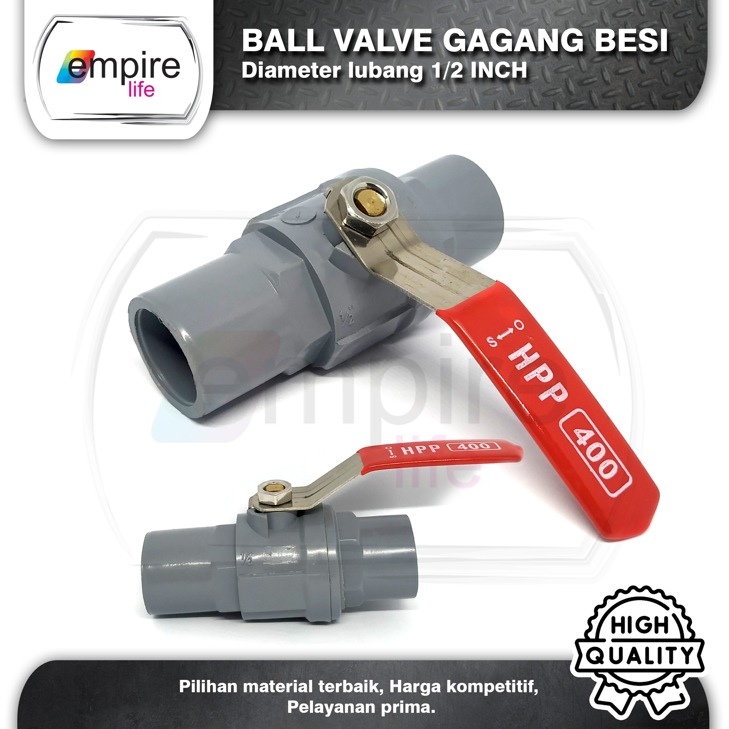 Ball Valve 1/2 inch Gagang Besi / Stop Kran / Stop Keran Handle Besi | Lazada Indonesia