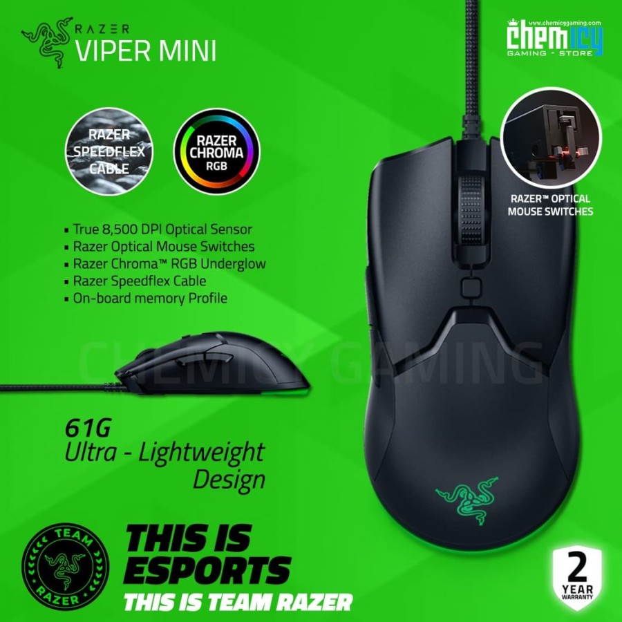 Razer Viper Mini Ultralight Ambidextrous Wired Gaming Mouse | Lazada ...