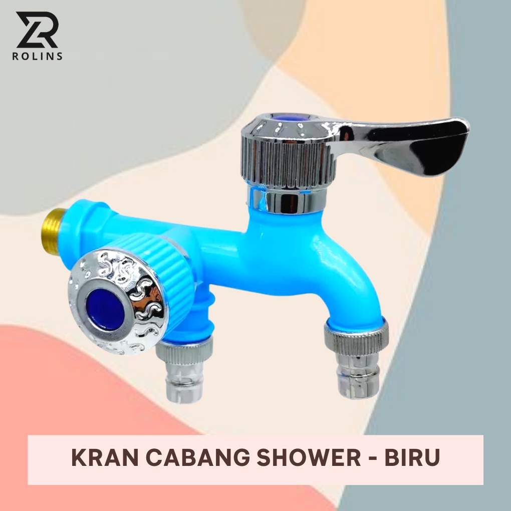 Keran Air Cabang / Kran Cabang Bulat Plastik PVC 1/2" - BIRU new ori ...