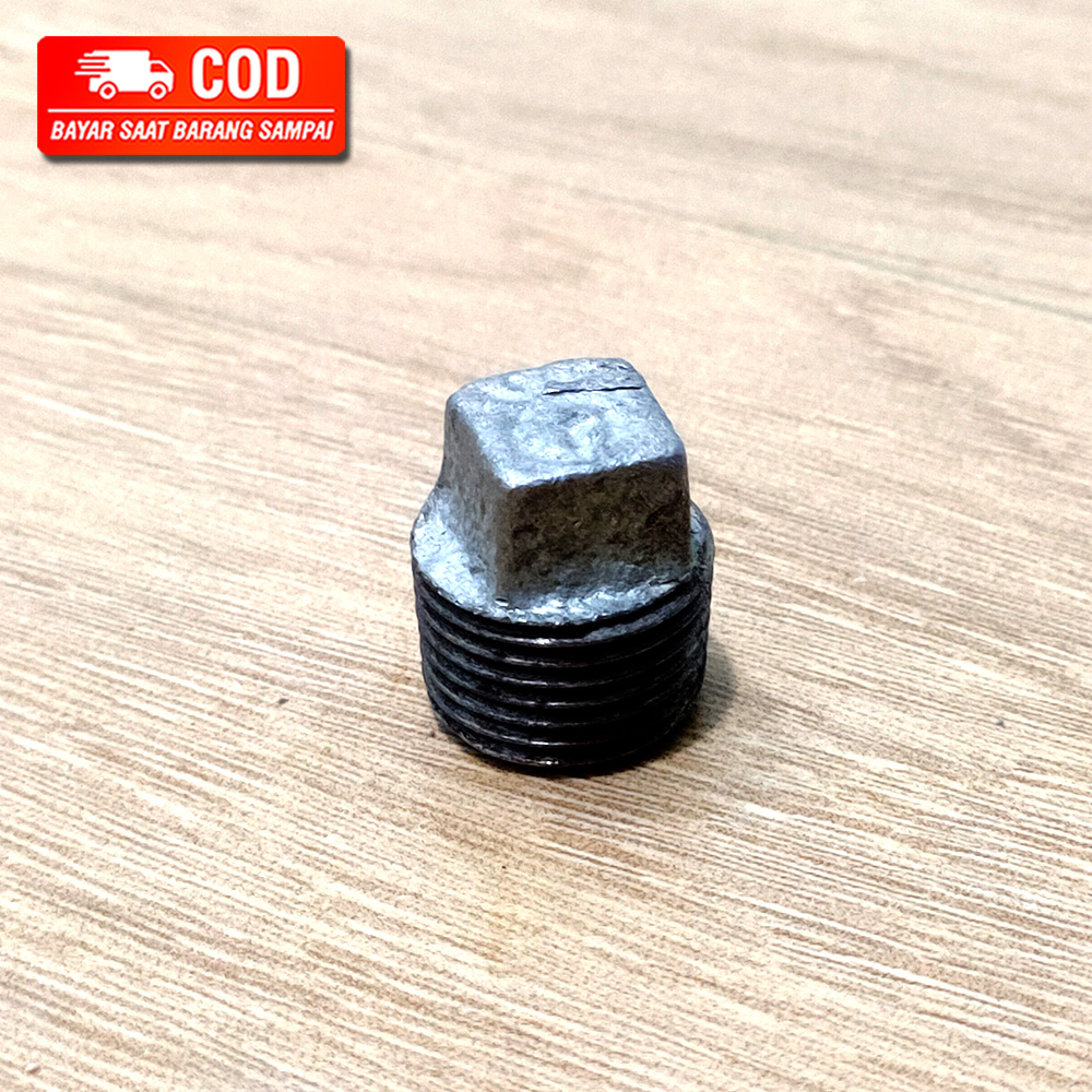 PLUG DOP BESI DRAT LUAR 3/4 INCH / TUTUP PIPA BESI DRAT LUAR 3/4 INCH ...
