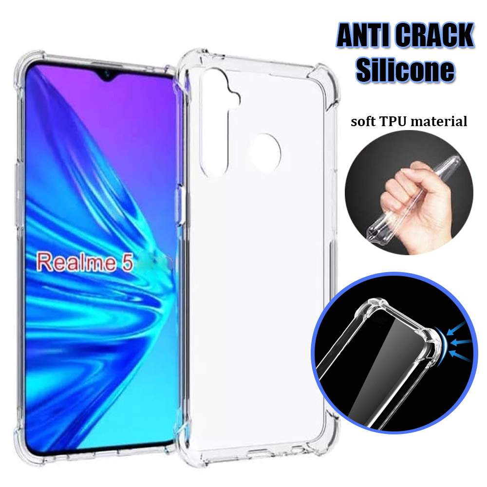 QCF Softcase Anti Crack Realme 5 / Realme 5S / Realme 5I Anti Shock ...