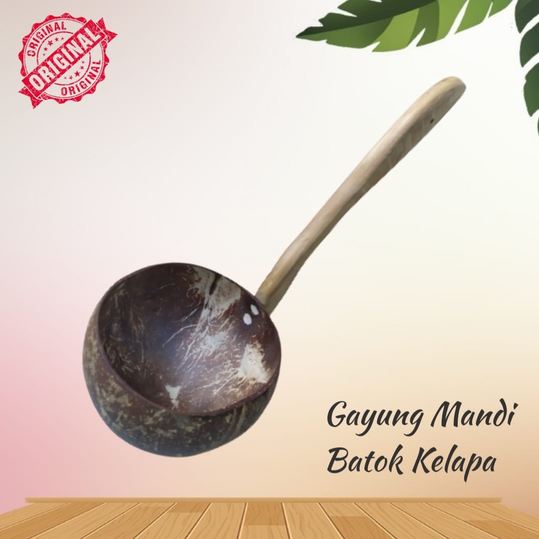 Gayung Batok Kelapa Besar - Gayung Kayu Klasik Tradisional - Siwur ...