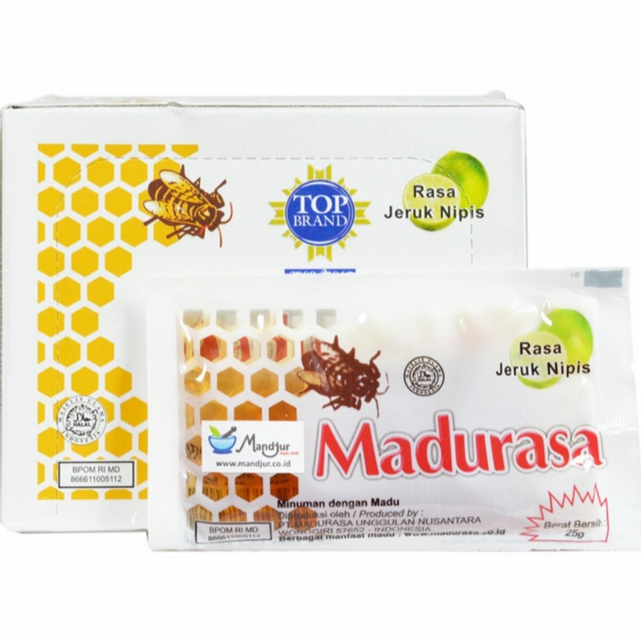 Madurasa Minuman Madu Asli Rasa Jeruk Nipis Sachet 25 gr (Kemasan Pack ...