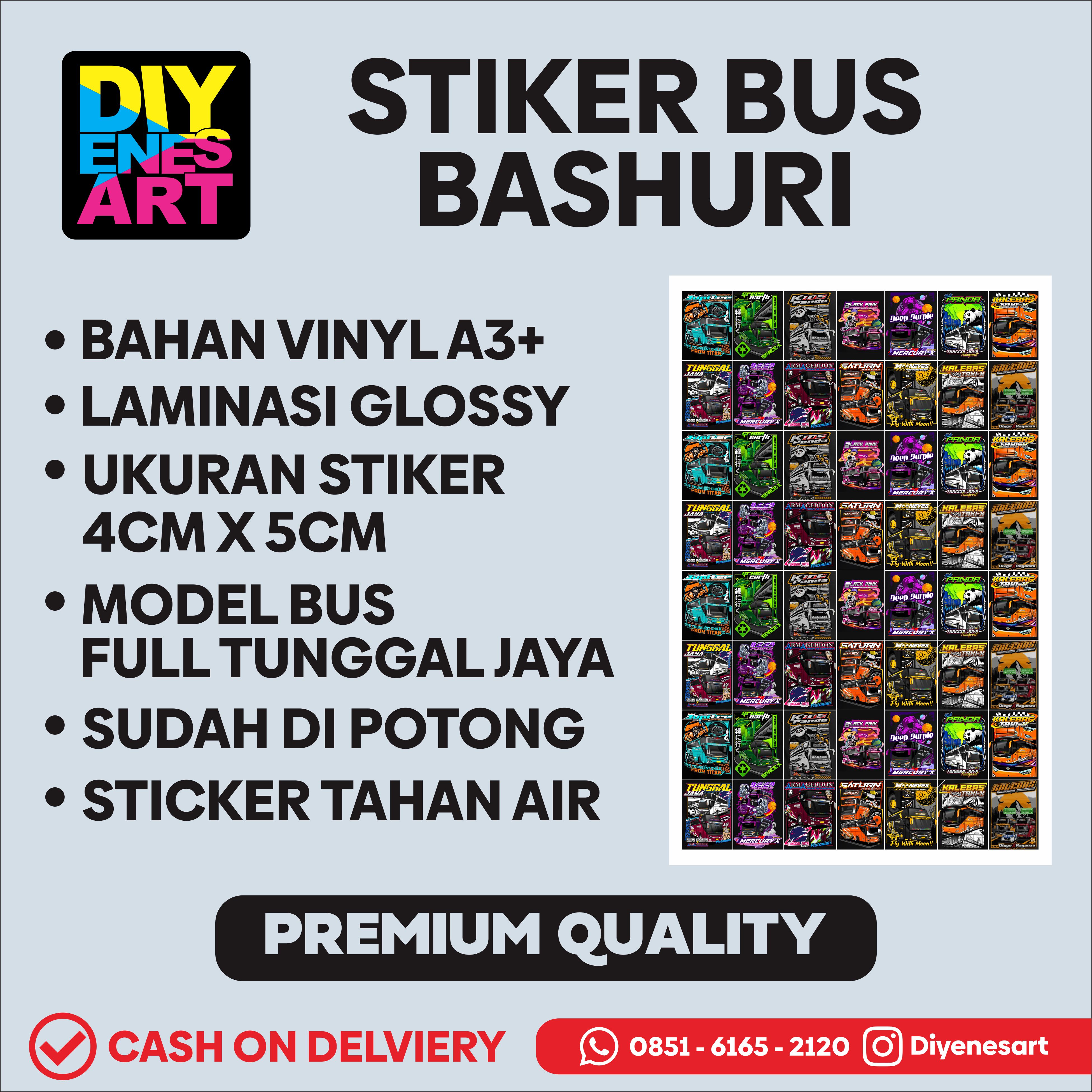 Sticker Bus Bashuri, Tunggal Jaya Transport, Isi 56pcs | Lazada Indonesia