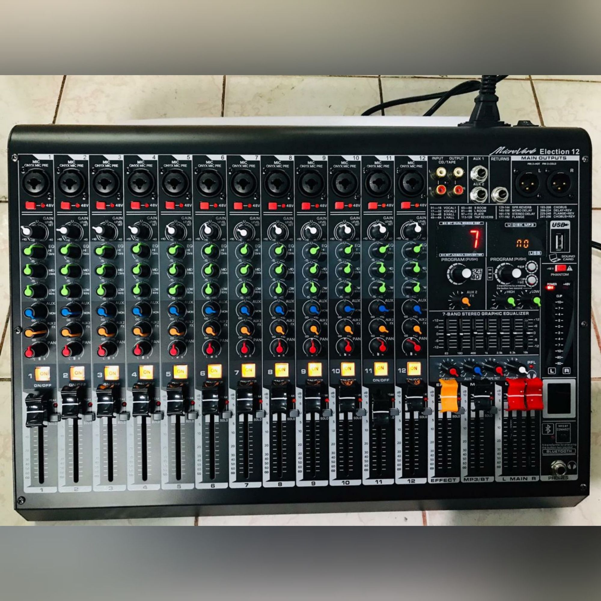 Mixer Audio Microverb Election 12 256Dsp effect reverb | Lazada Indonesia