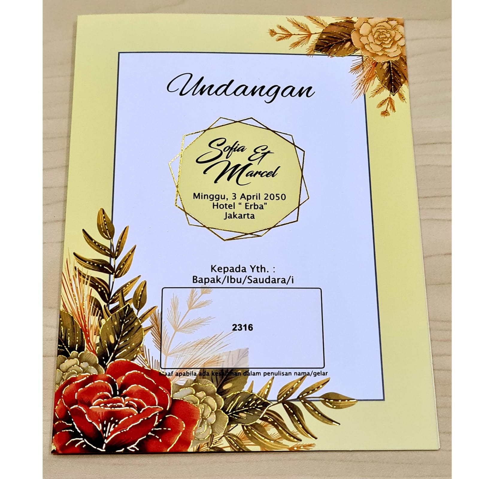 Blangko Undangan ERBA 2316 Isi 100 Lembar | Lazada Indonesia