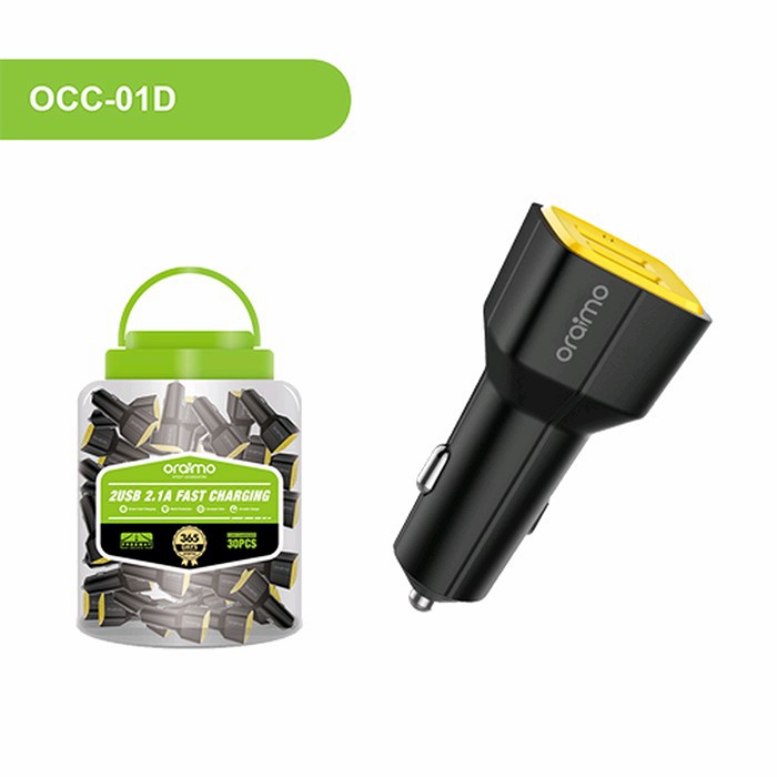 Oraimo Car Charger Mobil Fast Charging 2 Ports Speedline OCC-01D ...