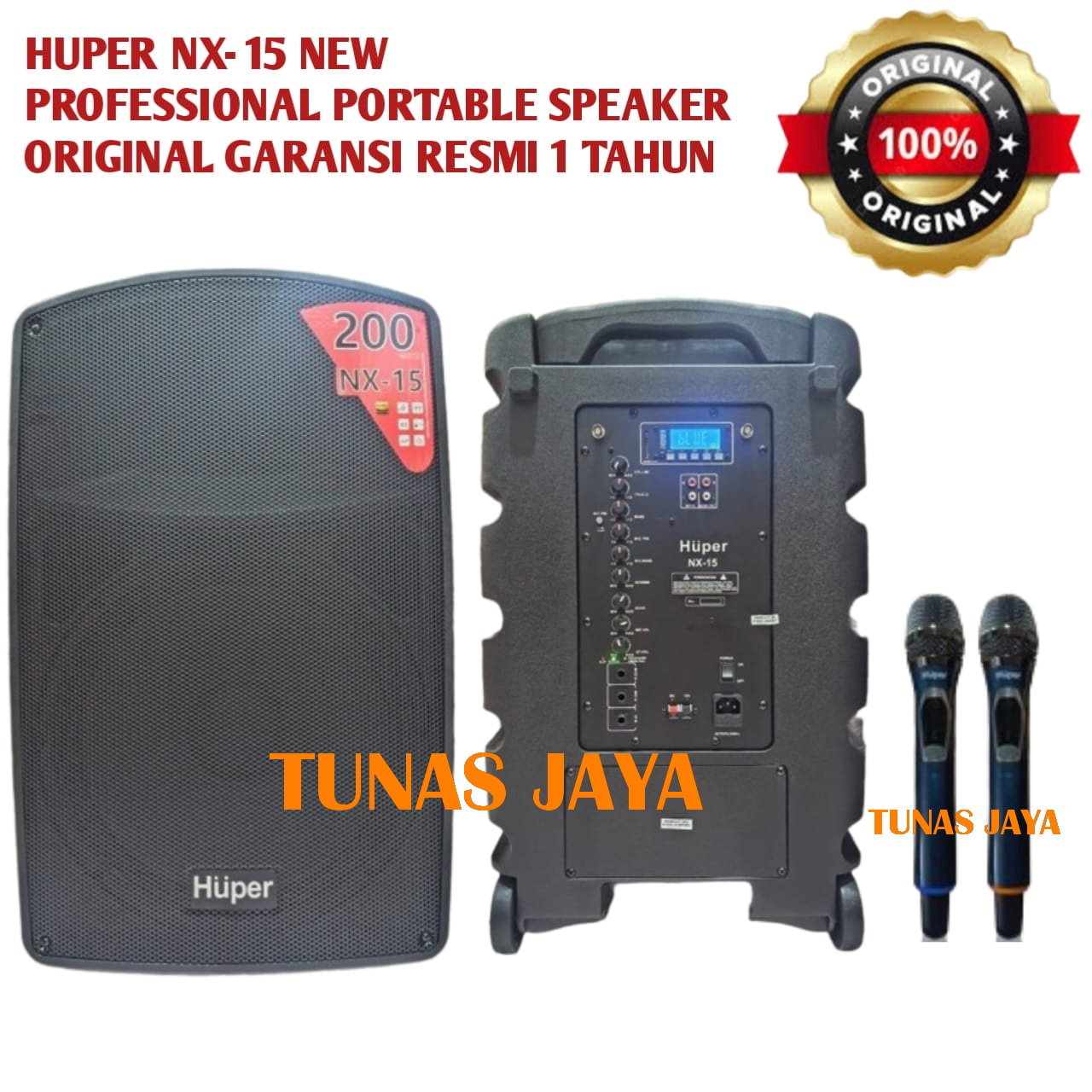Speaker Portable 15 Inch HUPER NX15 / NX-15 Meeting Wireless Original ...